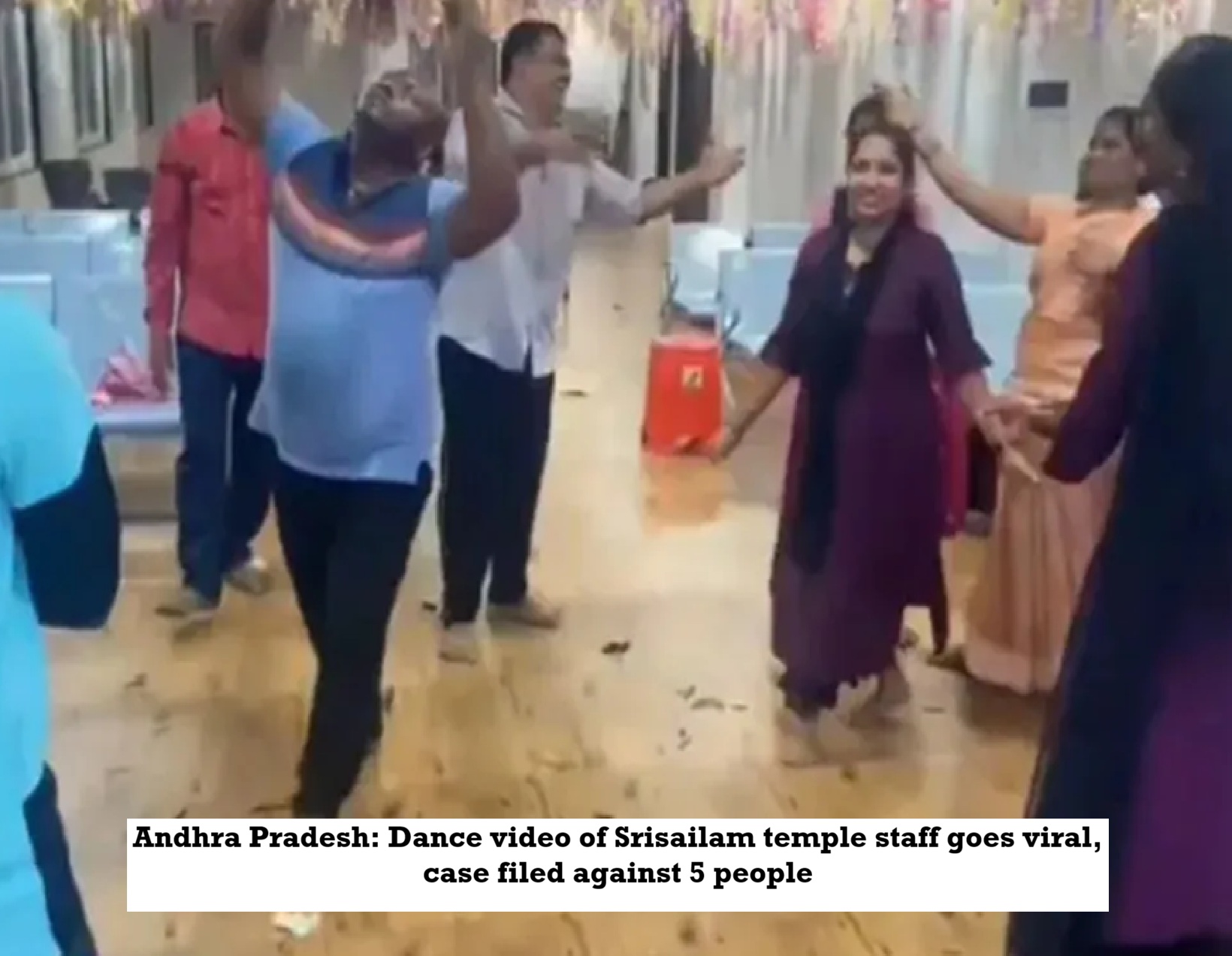 Andhra Pradesh: Dance video of Srisailam temple staff goes viral, case ...